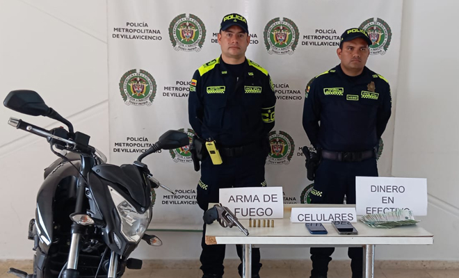 La Policía Nacional capturó en Cumaral a dos hombres que presuntamente hurtaron a un ciudadano ...